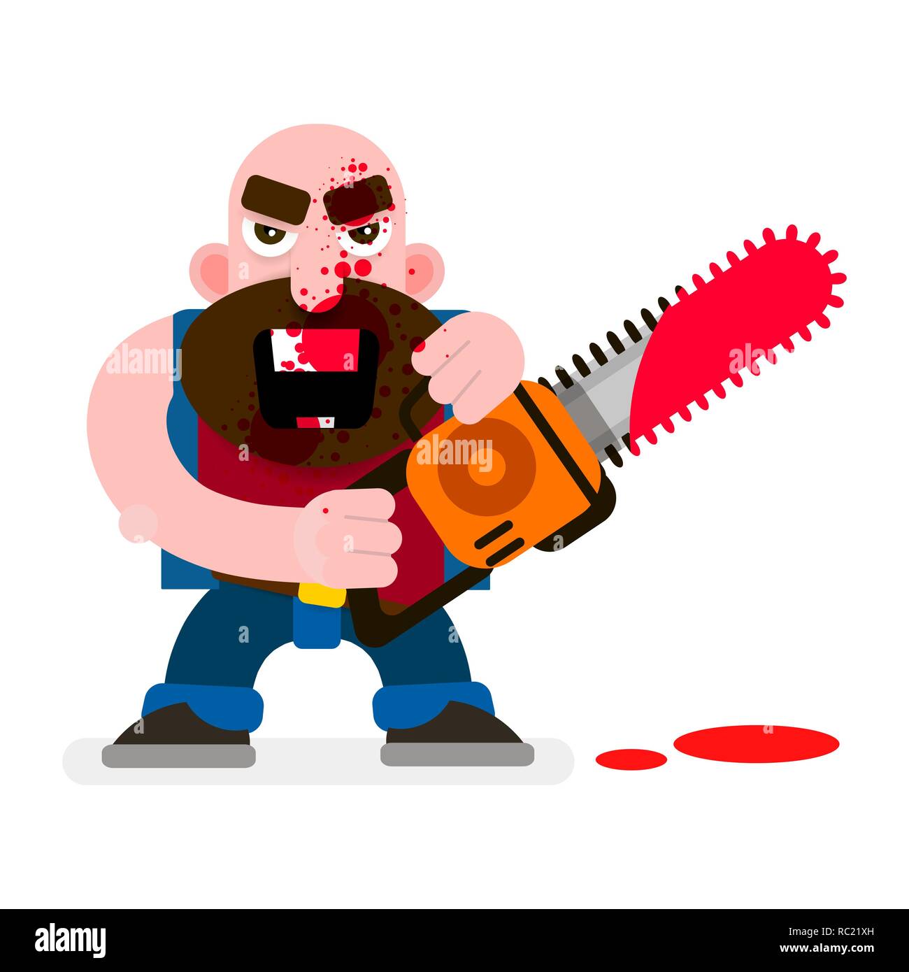 Butcher Man Vector Cartoon Stock Photos & Butcher Man Vector Cartoon ...