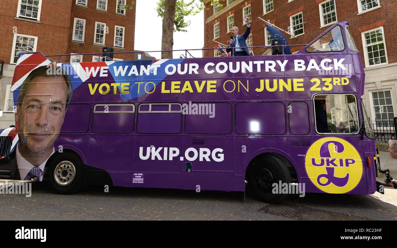 UKIP Leader Nigel Farage and other leading UKIP figures during a launch ...