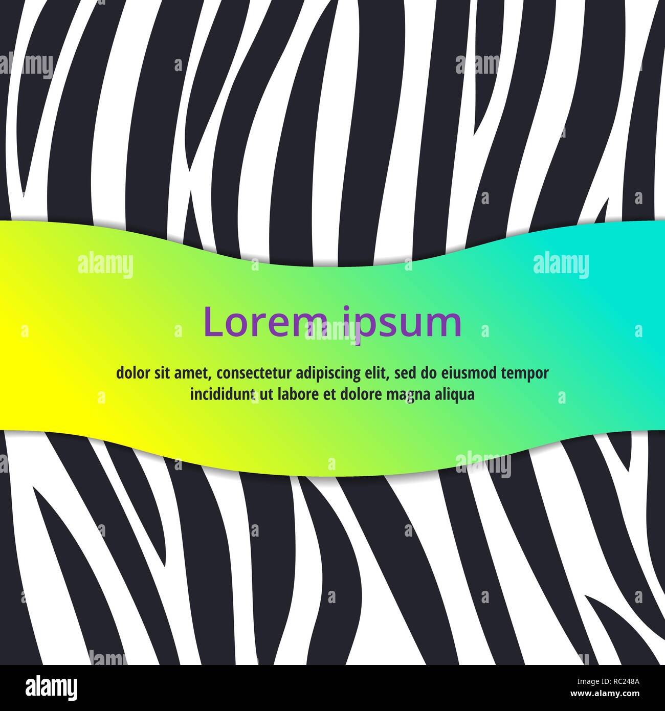 Zebra print Design template Vector illustration in paper cut style with ...