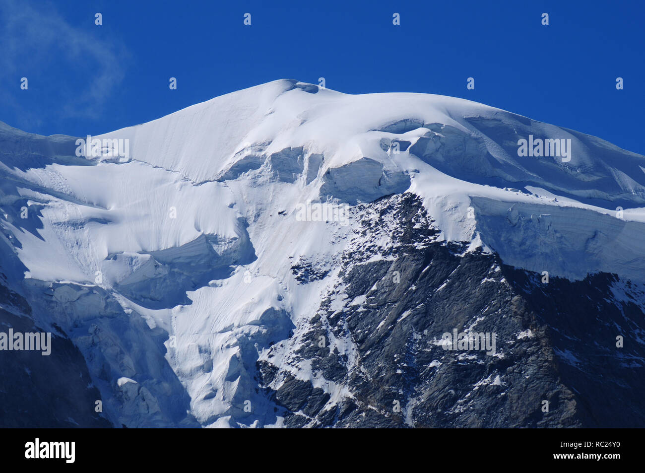 Swiss Alps: The peak of mount "Piz Palü" in the upper Engadin in canton ...