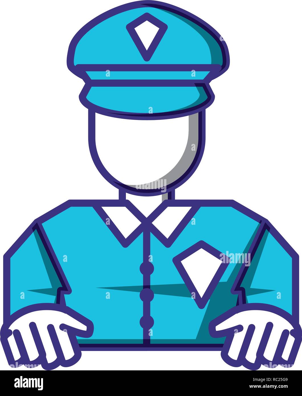 Police officer profile Stock Vector Images - Alamy