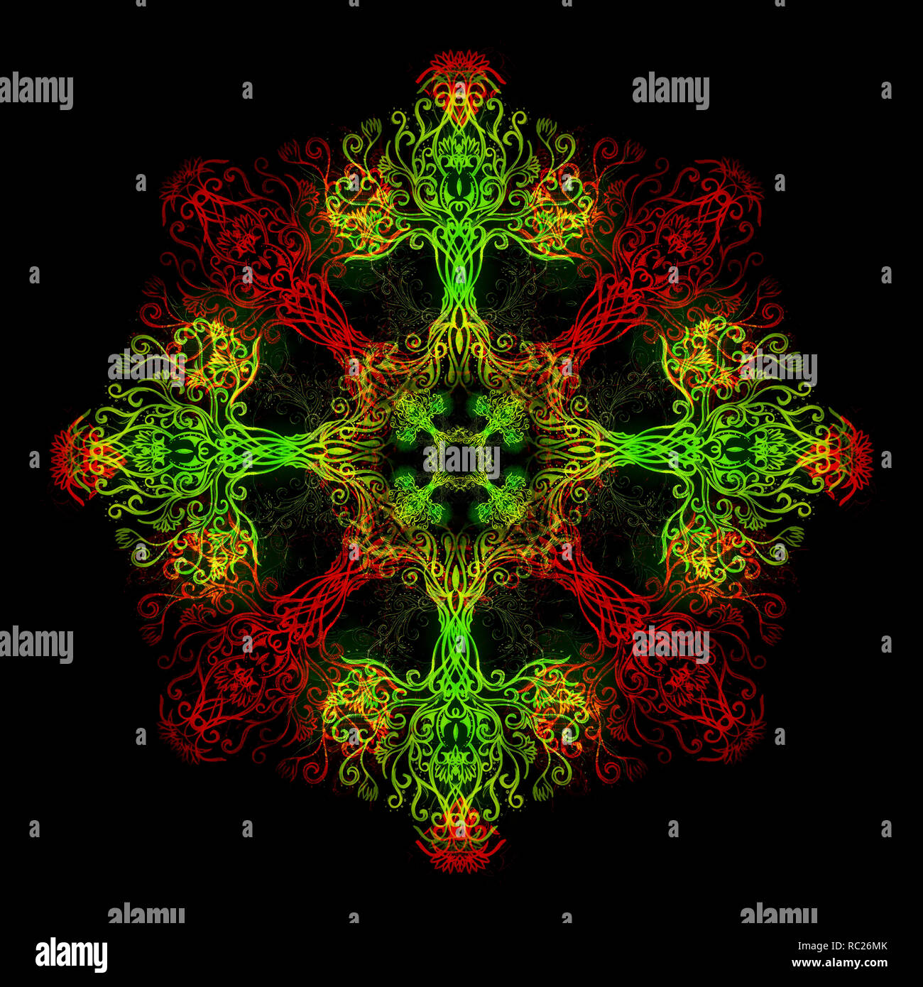 mandala made of sacred ornamental tree of life symbol Stock Photo - Alamy