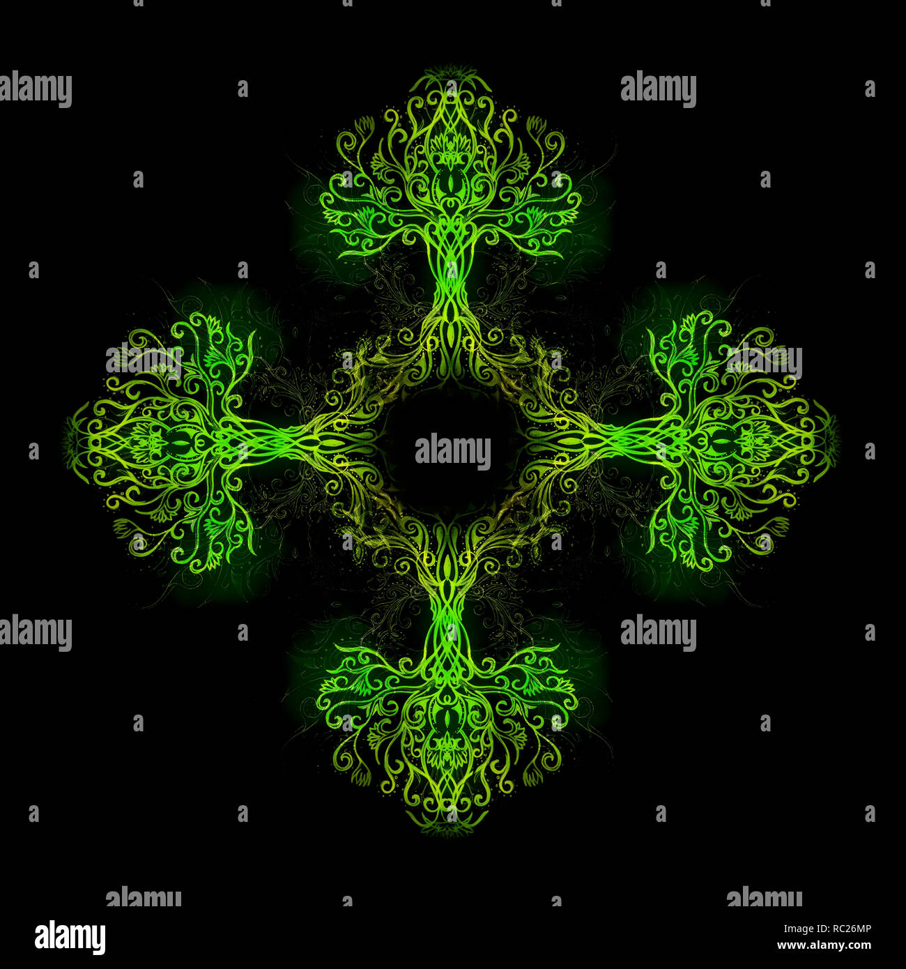 mandala made of sacred ornamental tree of life symbol Stock Photo - Alamy
