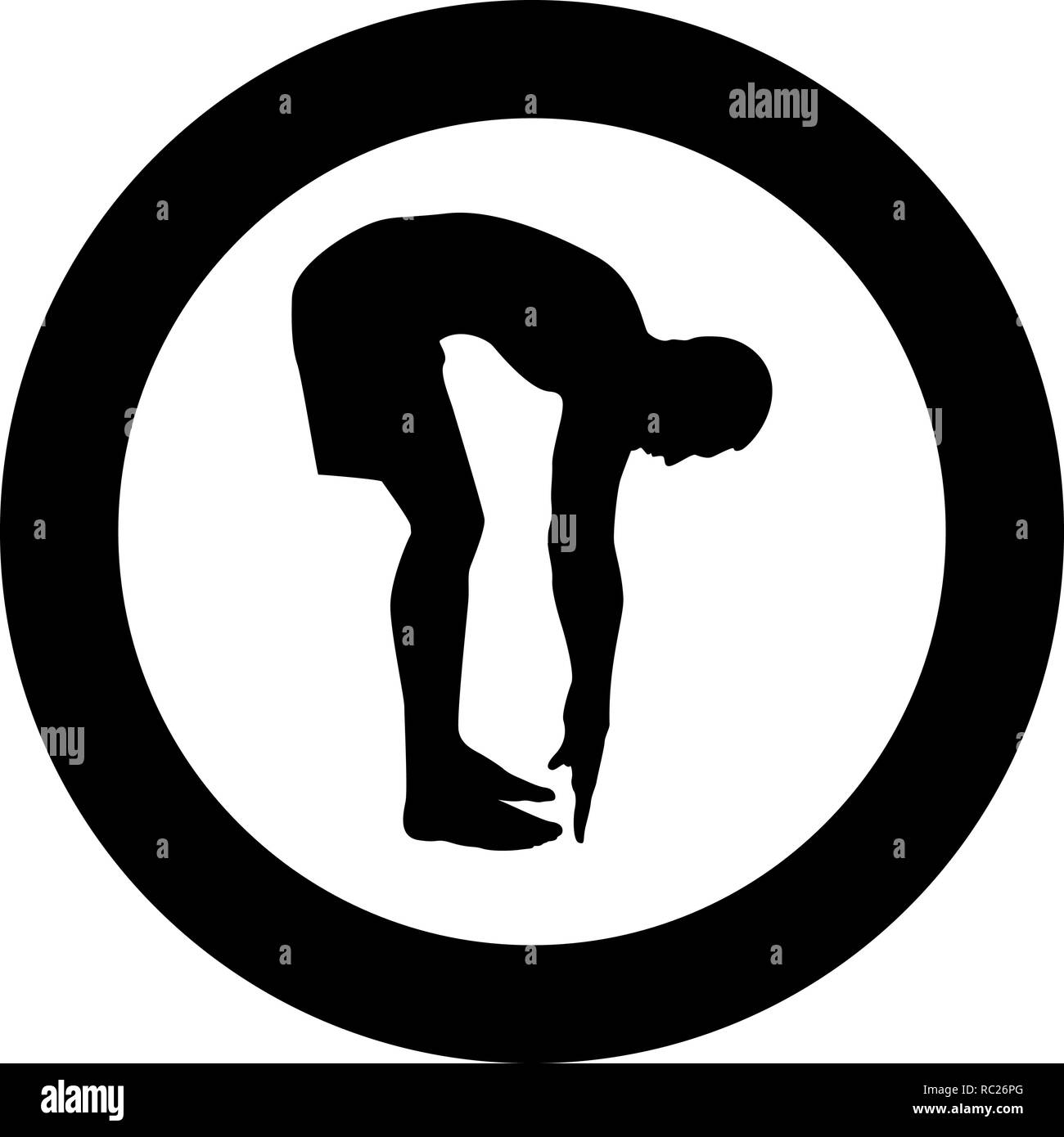 Man bends down Sportsman doing exercises Sport action male Workout ...