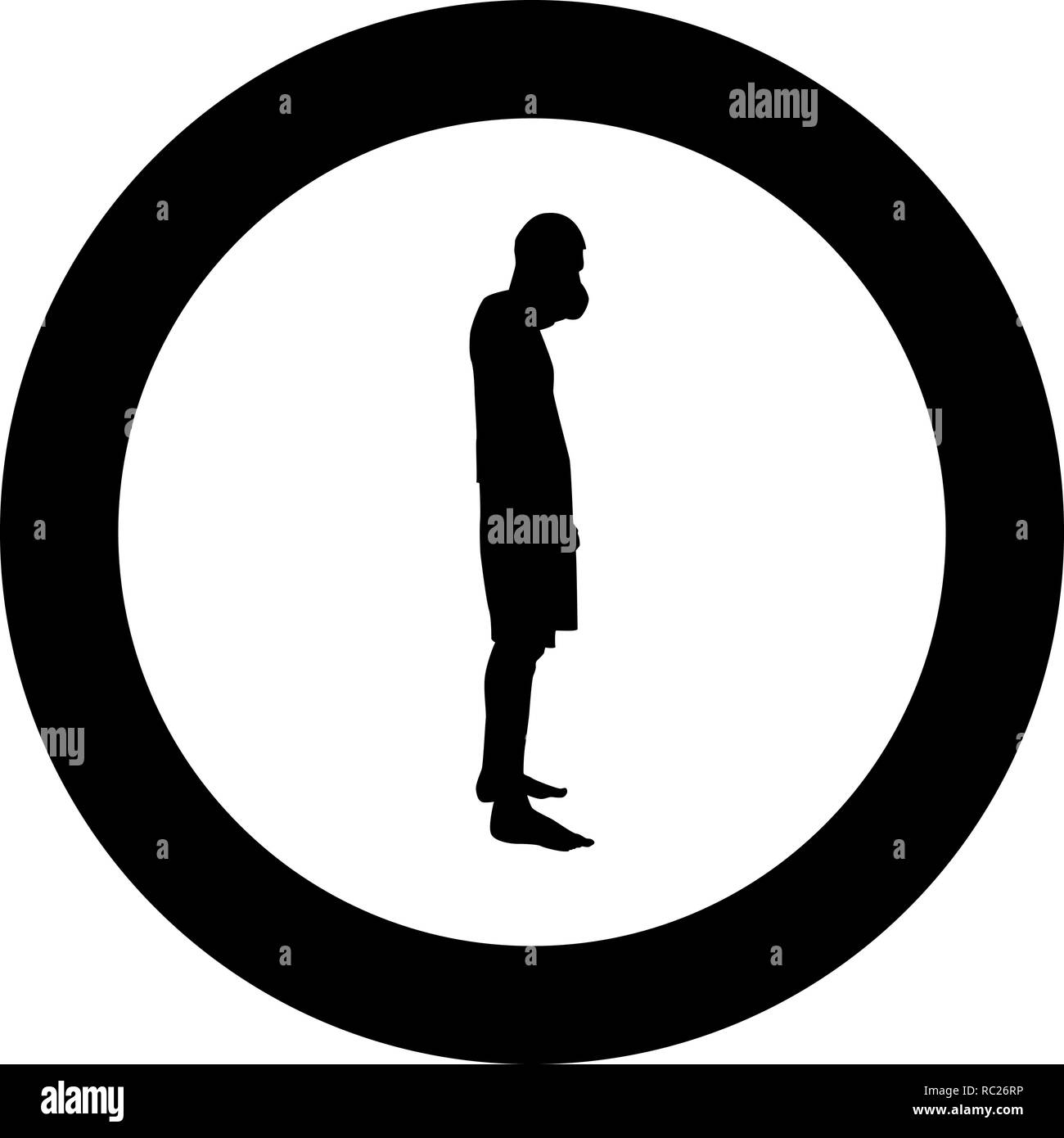 Man covering his mouth Silhouette concept close mouth shock grief icon ...