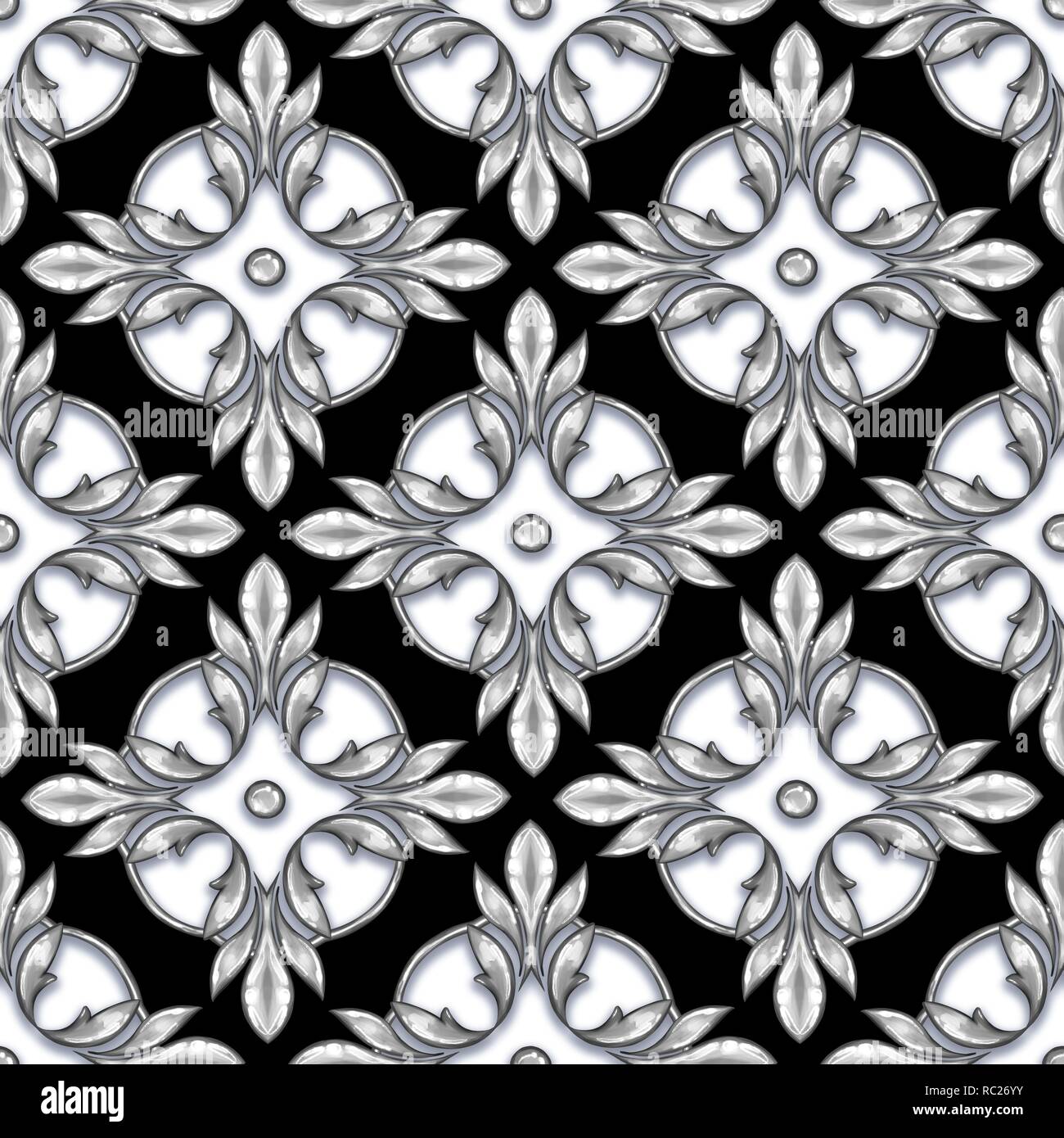 Oriental Silver Pattern High Resolution Stock Photography and Images ...