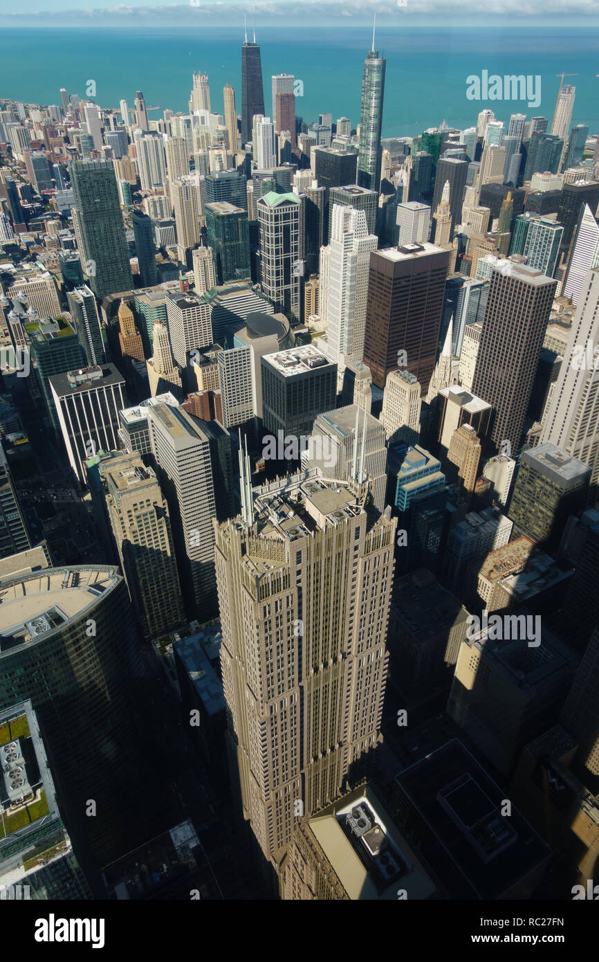 Aerial view of Chicago skyscrapers Stock Photo - Alamy