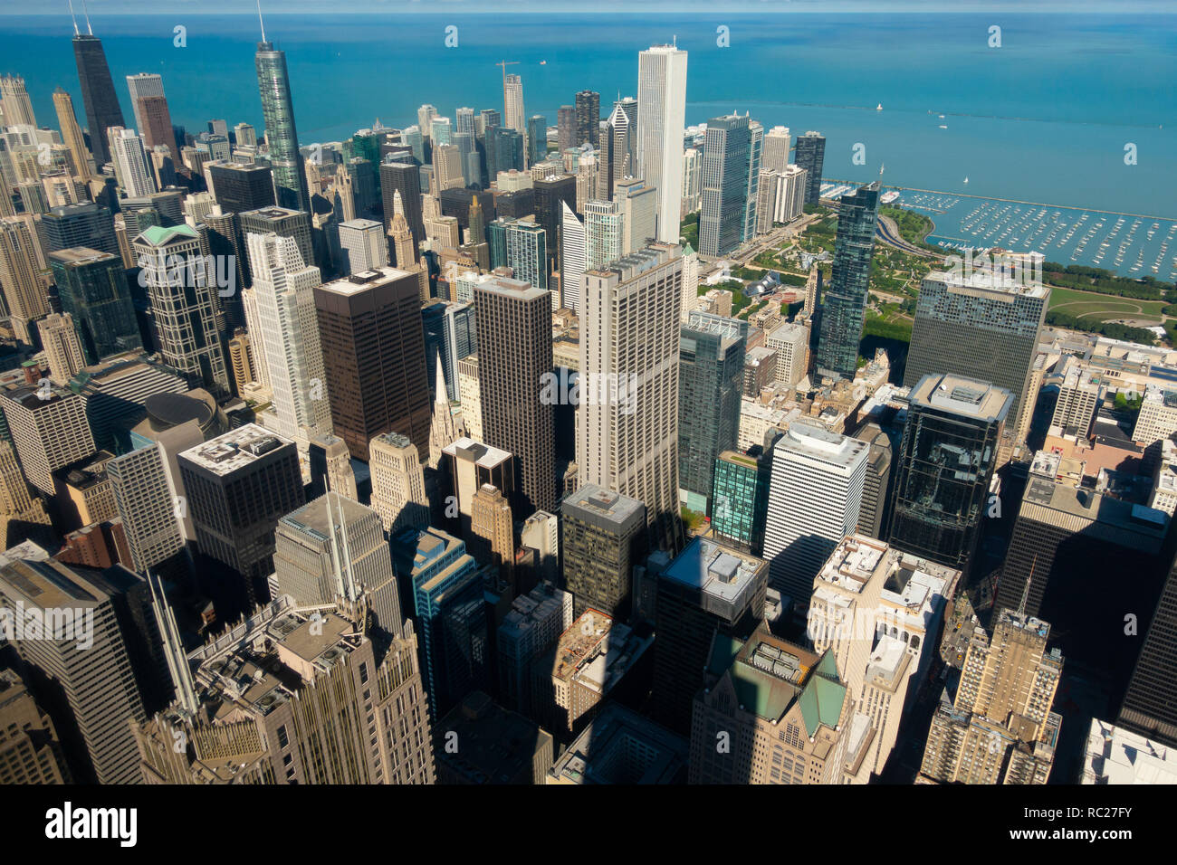 Aerial view of Chicago skyscrapers Stock Photo - Alamy