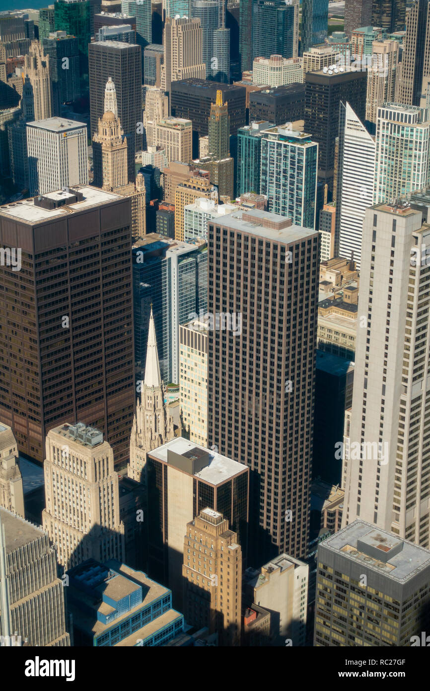 Aerial view of Chicago skyscrapers Stock Photo - Alamy