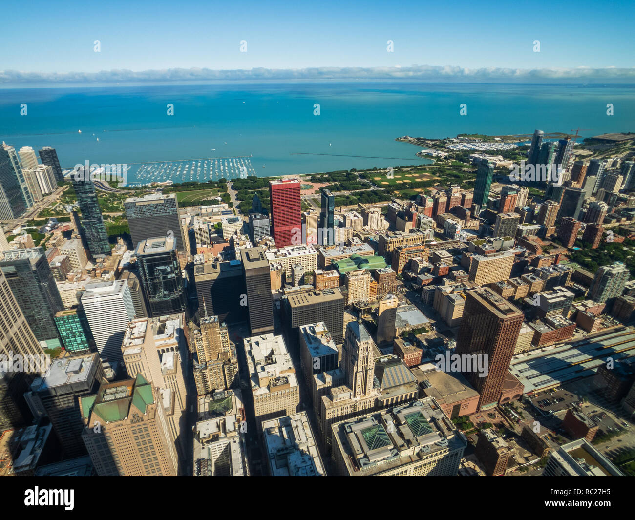 Aerial view of Chicago skyscrapers Stock Photo - Alamy