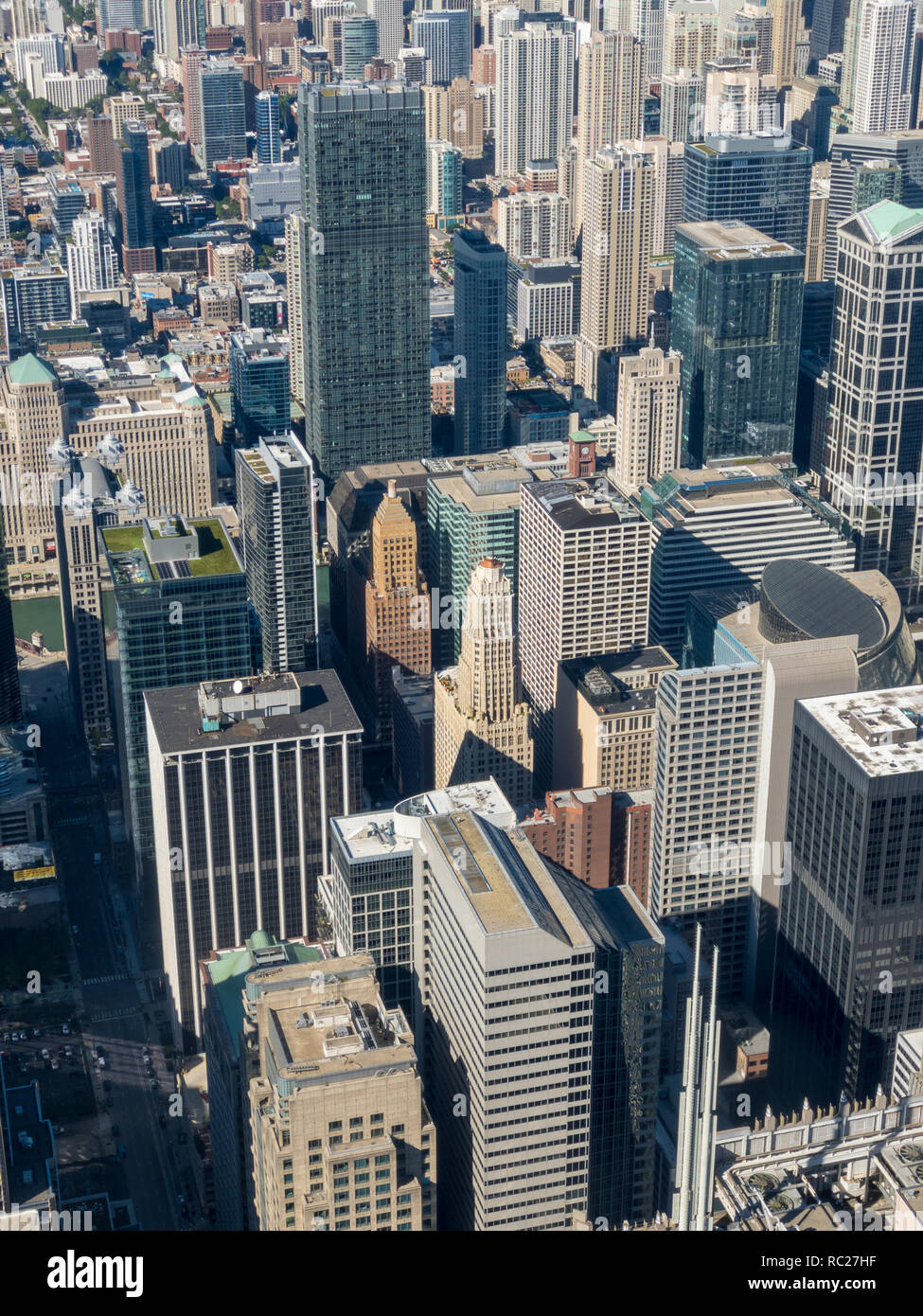Aerial view of Chicago skyscrapers Stock Photo - Alamy