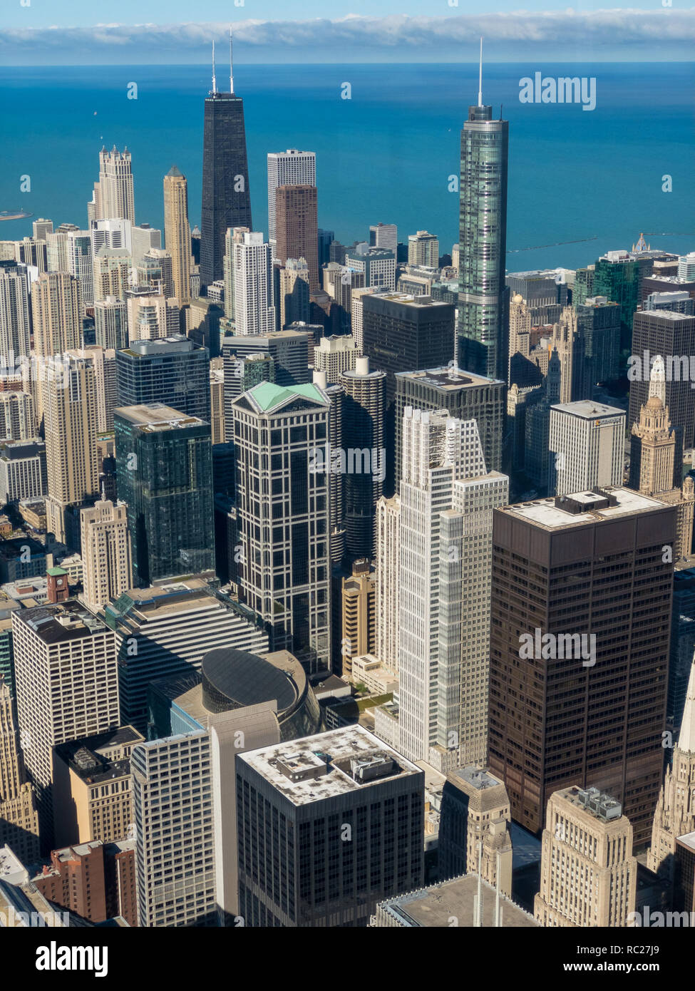 Aerial view of Chicago skyscrapers Stock Photo - Alamy