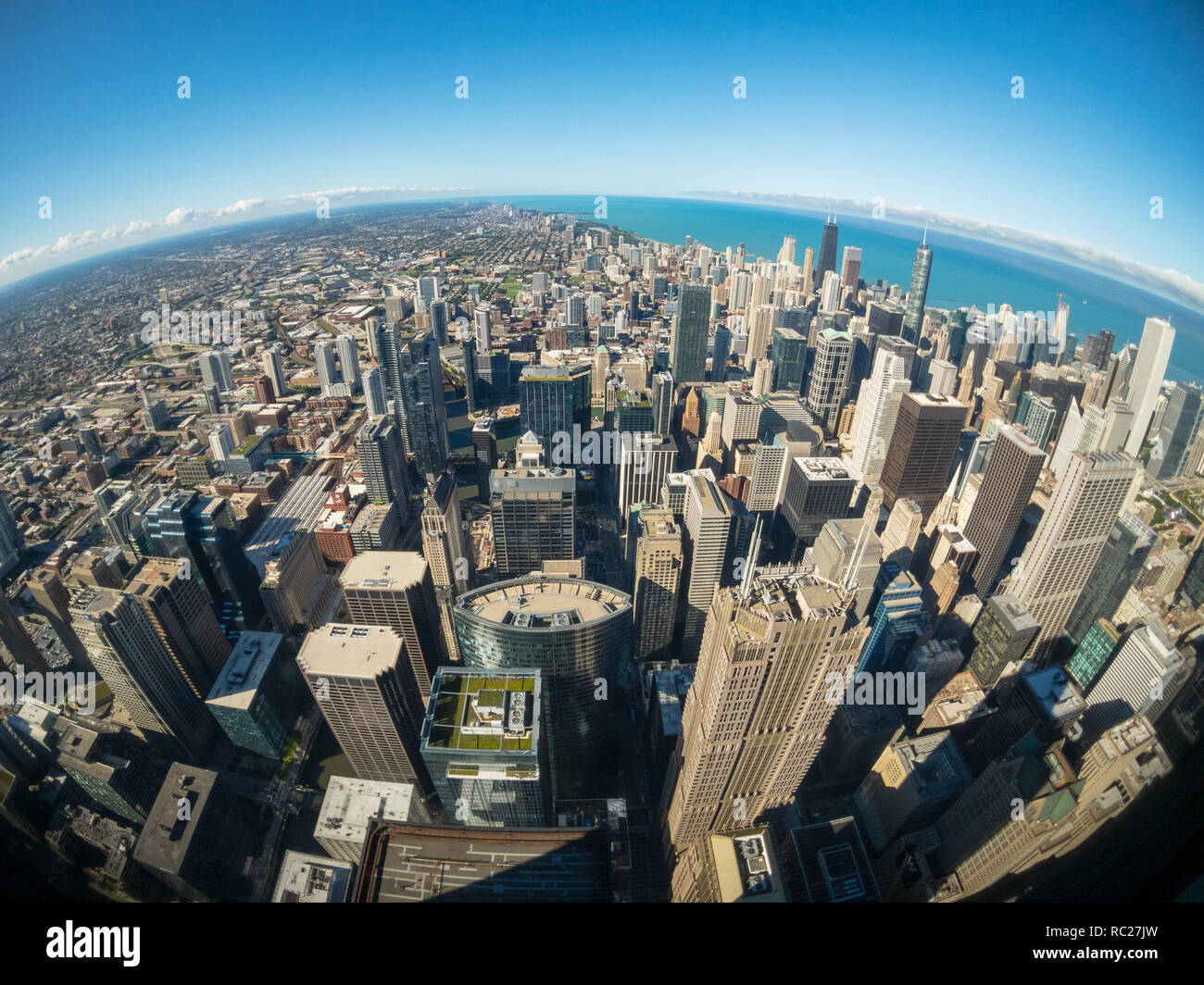 Aerial view of Chicago skyscrapers Stock Photo - Alamy