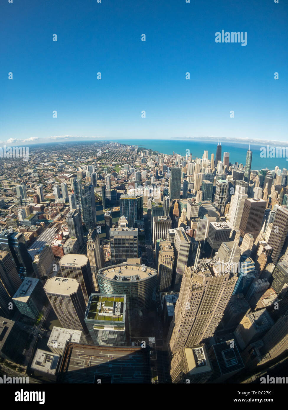 Aerial view of Chicago skyscrapers Stock Photo - Alamy