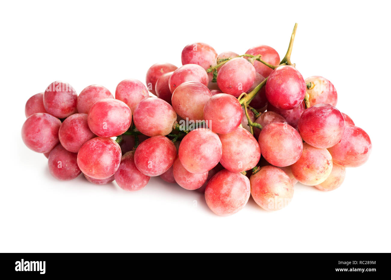 Isolated bunch of rose grapes on white background Stock Photo - Alamy