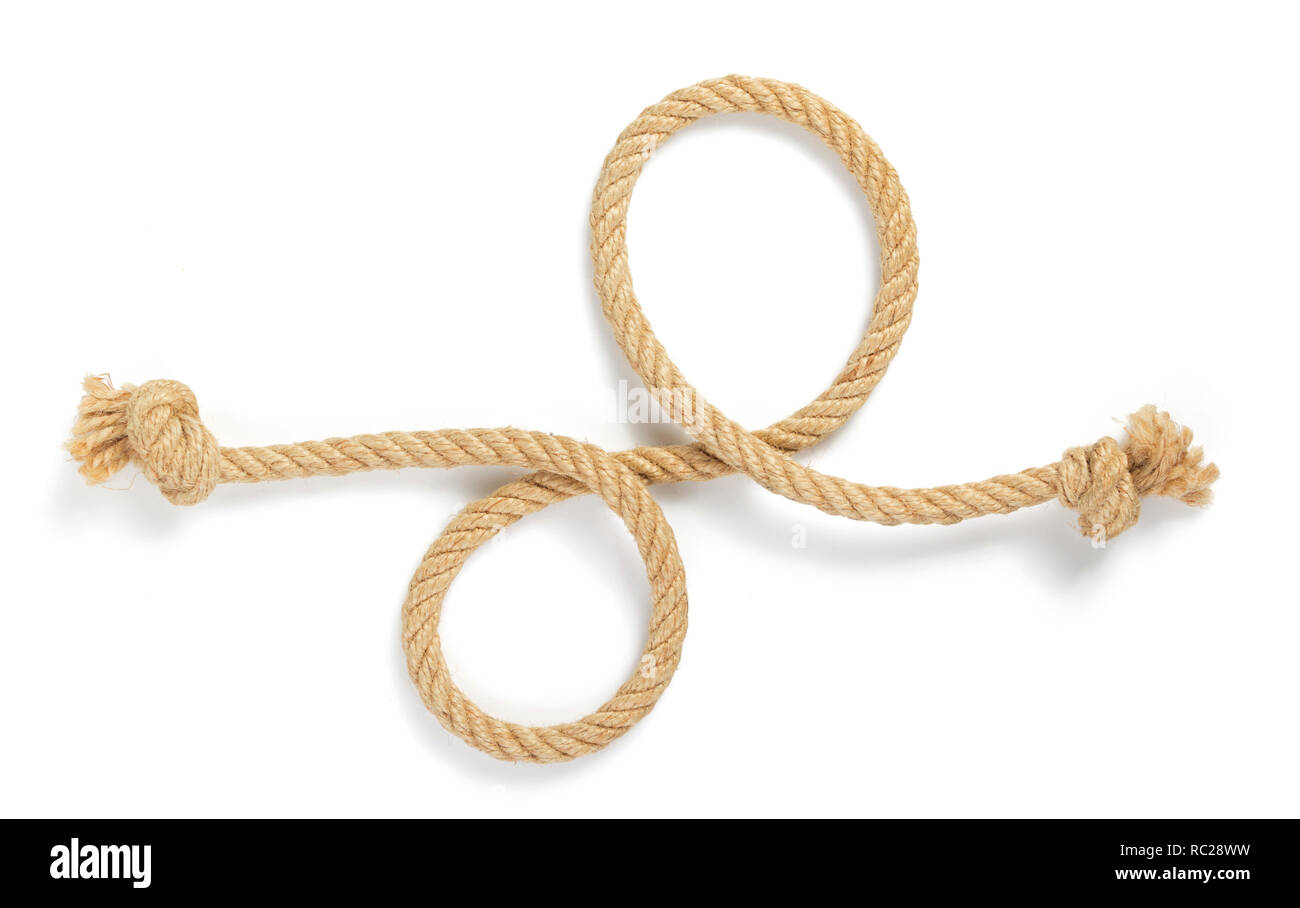 ship rope isolated on white background Stock Photo - Alamy