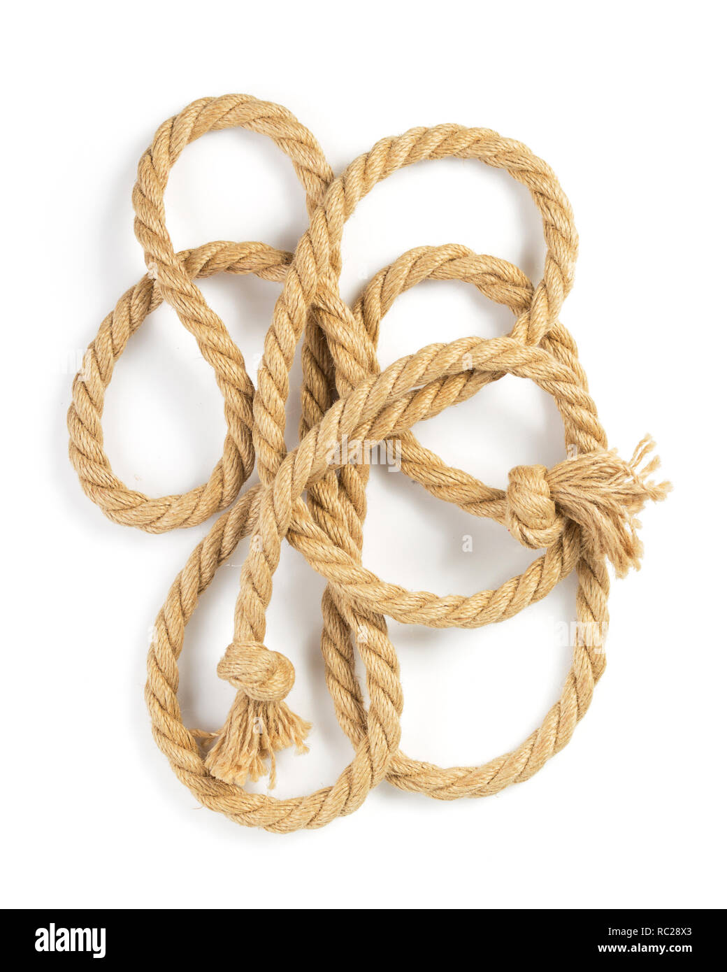 ship rope isolated on white background Stock Photo - Alamy