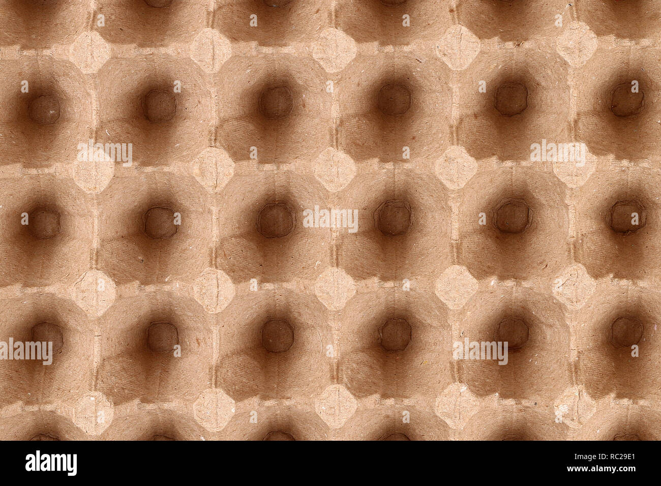 Texture cardboard egg. Top view of egg shell packaging. Empty packaging ...