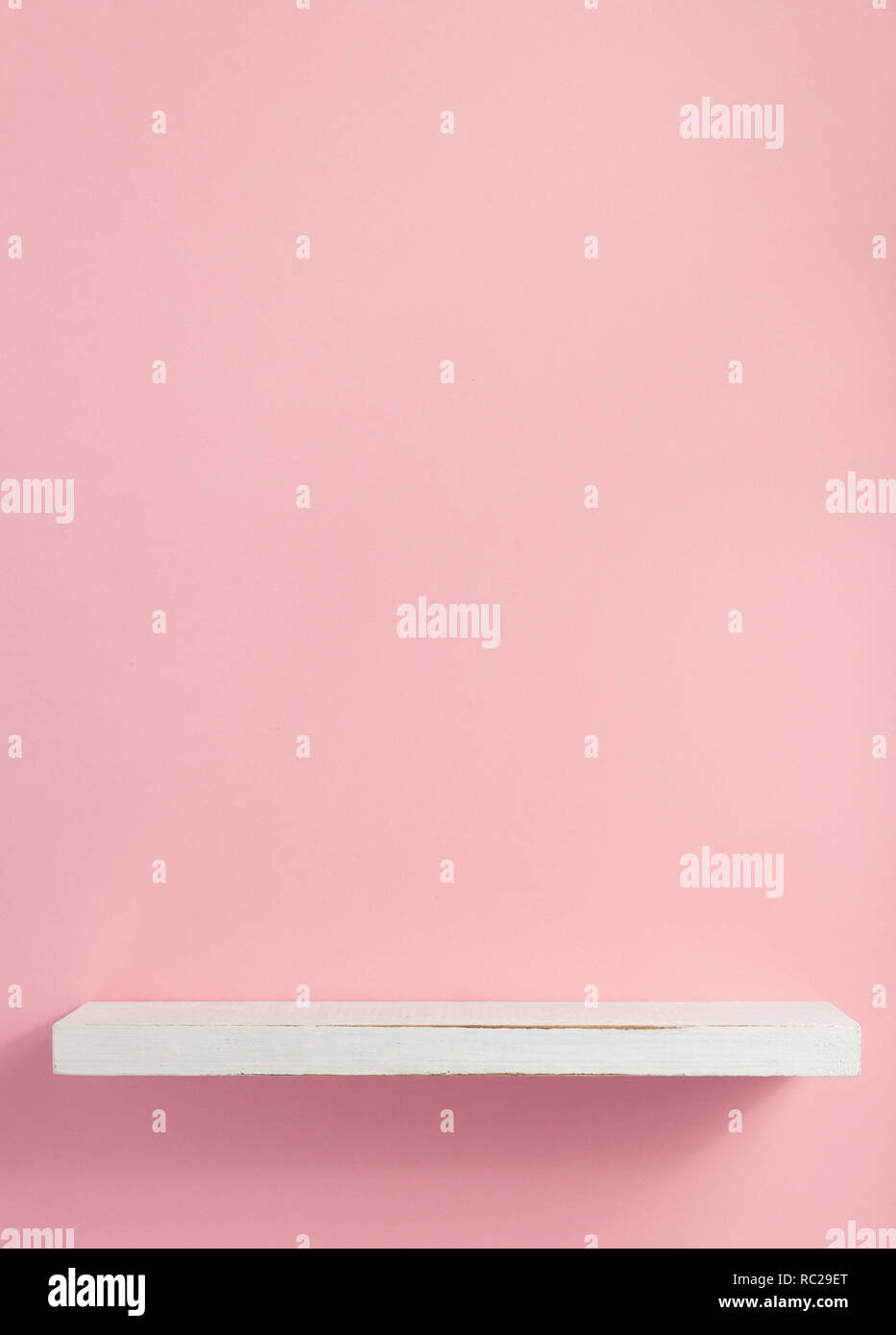 wooden shelf at abstract wall background surface Stock Photo - Alamy