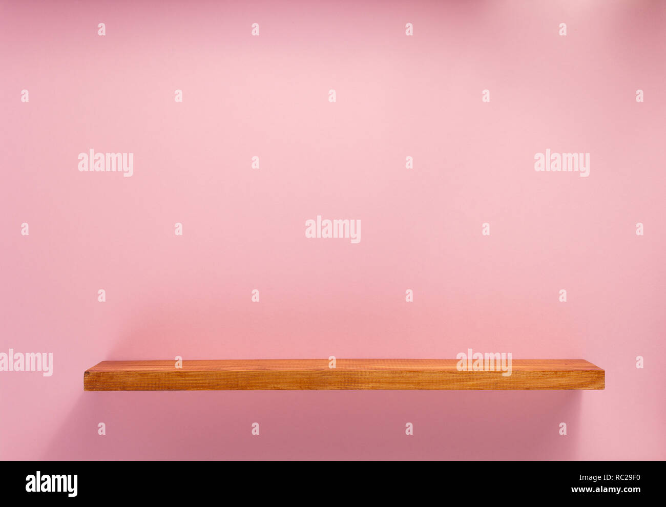 wooden shelf at abstract wall background surface Stock Photo - Alamy