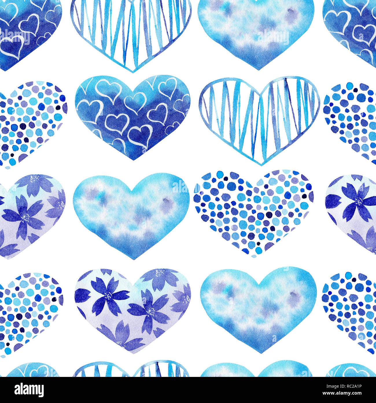 Blue Watercolor Heart
