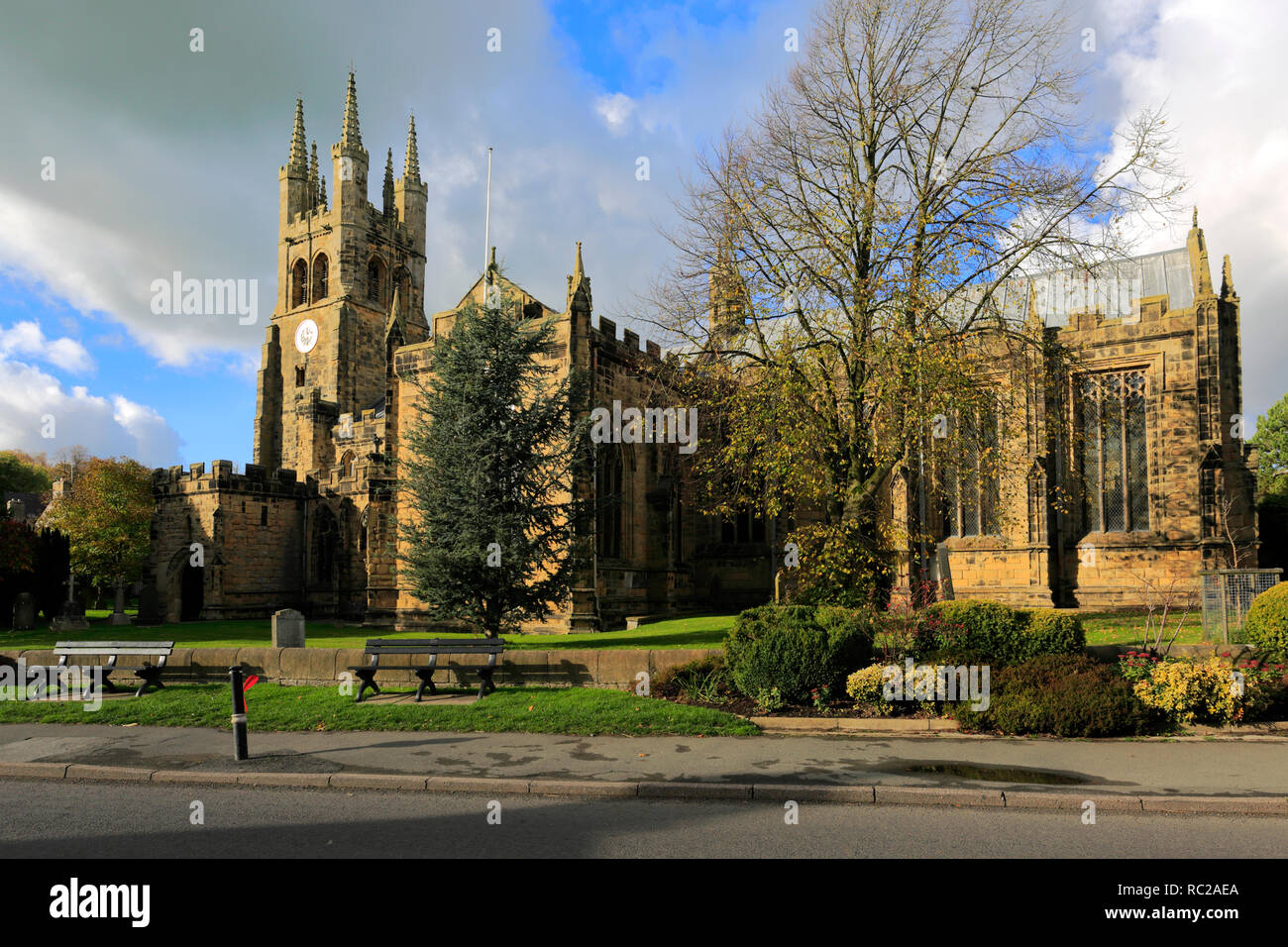 Autumn view of St John the Baptist Church, known as the Cathedral of ...