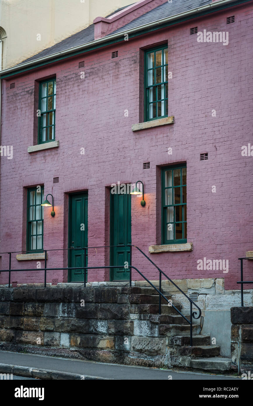 Pink house, the Rocks, Sydney, NSW, Australia Stock Photo - Alamy