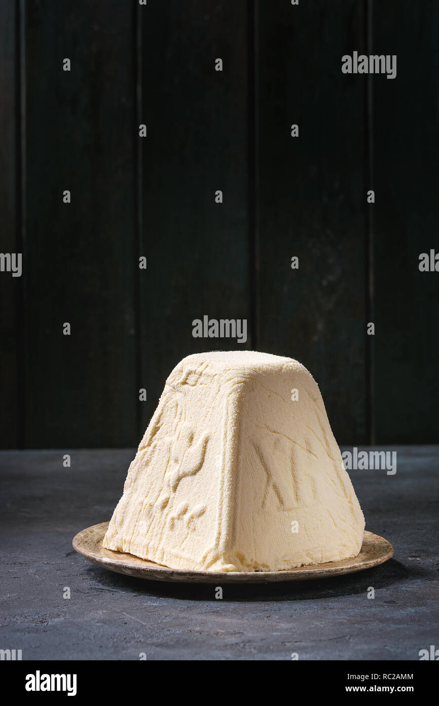 Cottage cheese dessert Paskha Stock Photo - Alamy