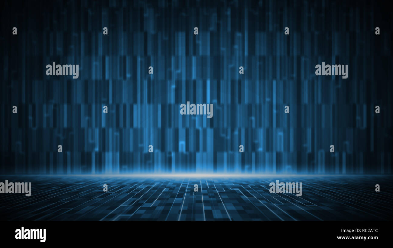 Abstract digital matrix background. Futuristic big data information ...