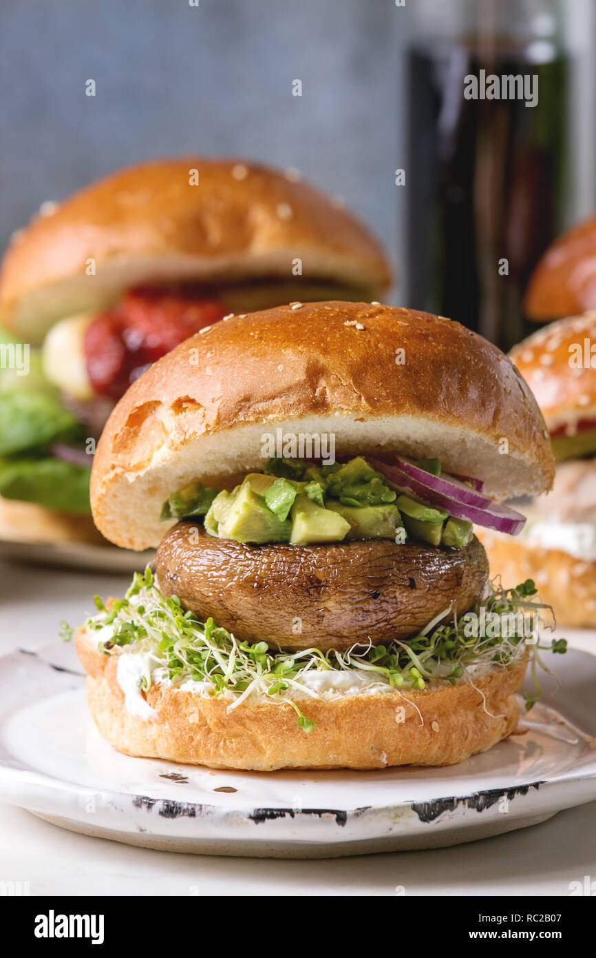 Homemade burgers variety Stock Photo - Alamy