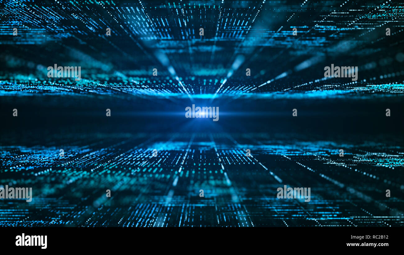 Abstract digital matrix background. Futuristic big data information ...