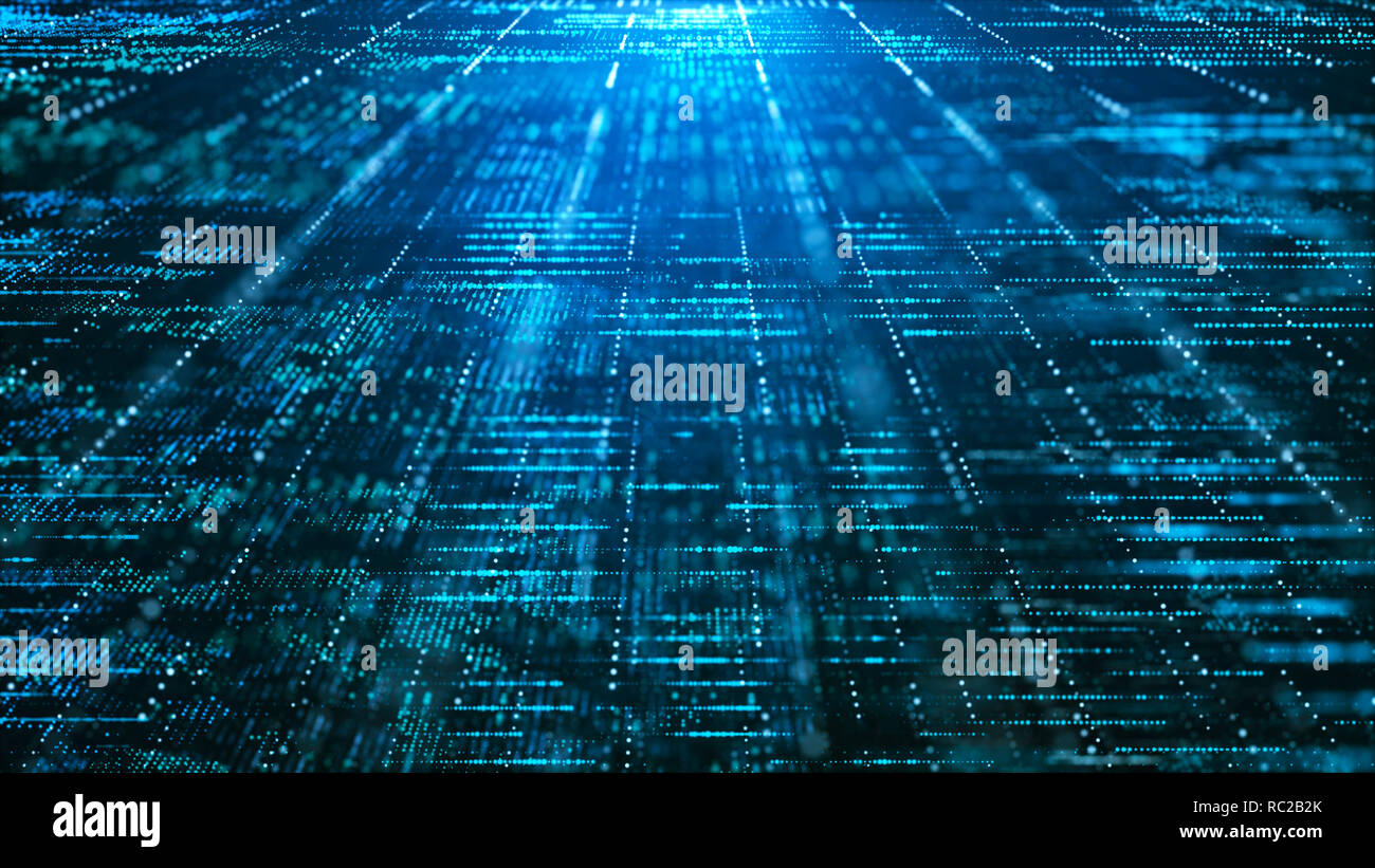 Abstract digital matrix background. Futuristic big data information ...