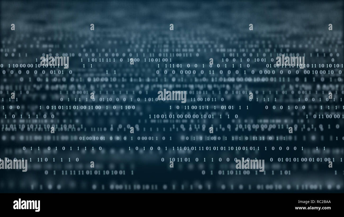 Abstract Technology Binary Code Background Random Numbers Digital Binary Data And Secure Data