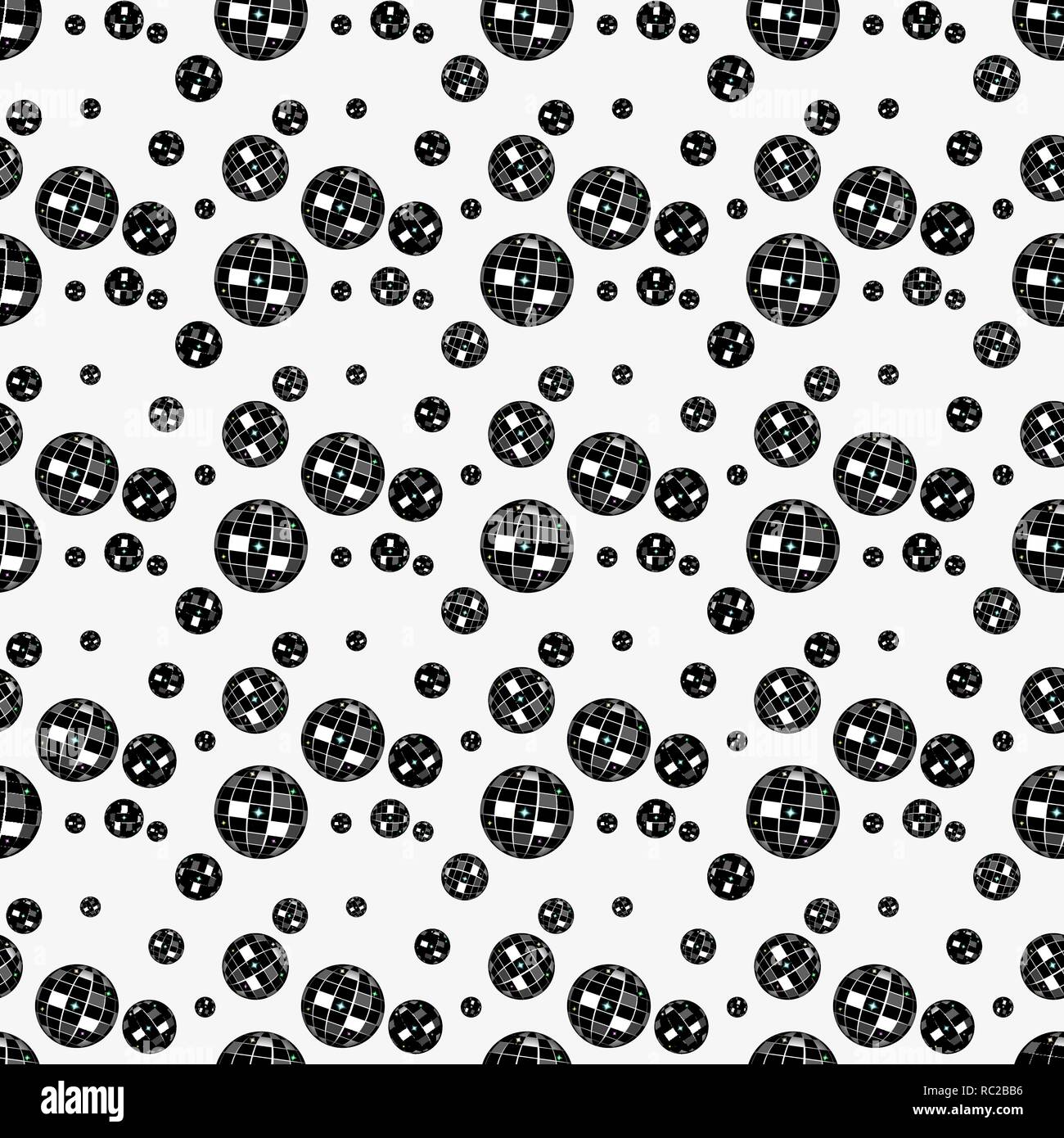 black white shiny disco seamless patterns for Nightclub design eps 10 ...