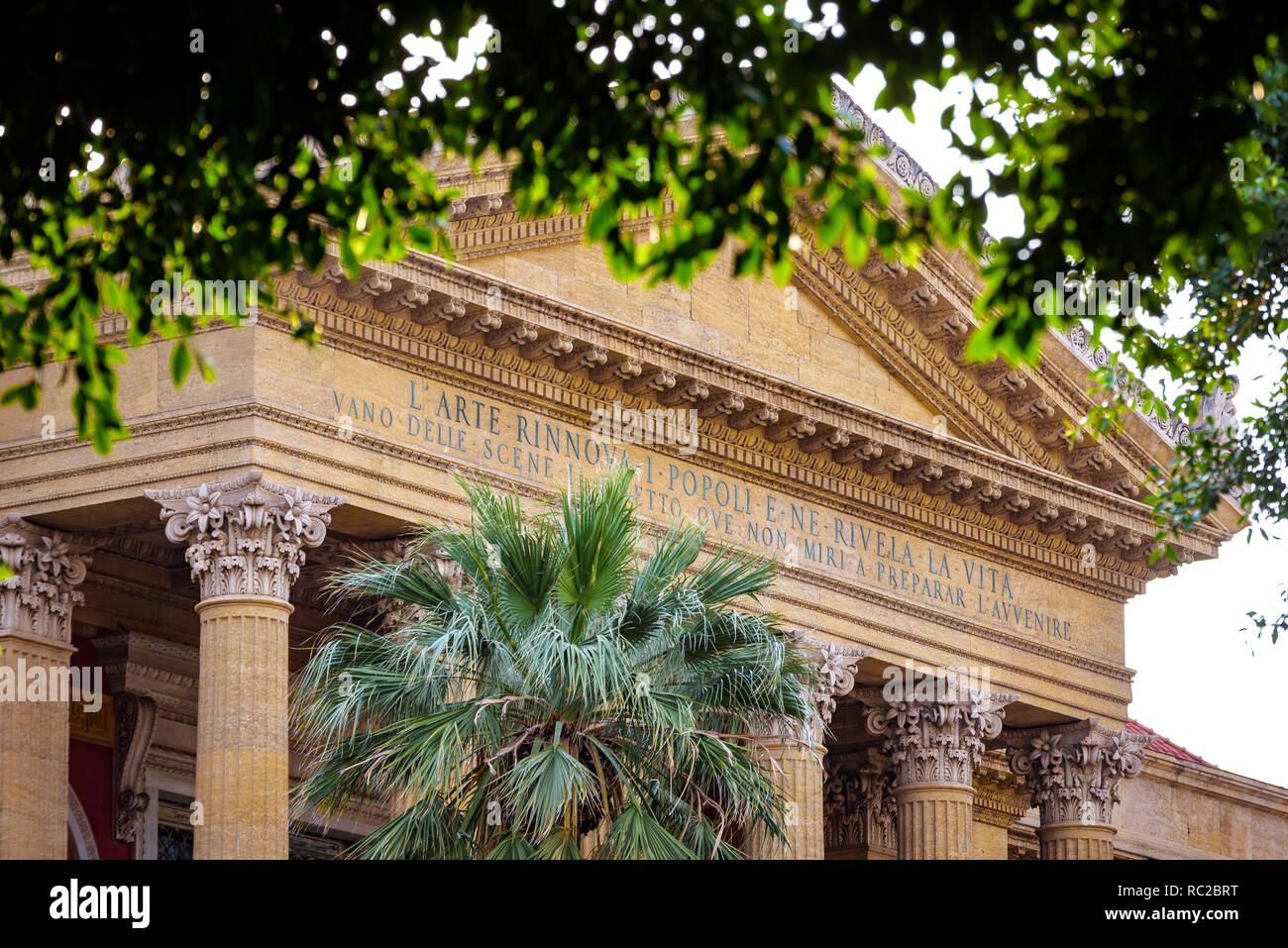 Teatro Massimo, famous opera house and one of the largest theaters in ...
