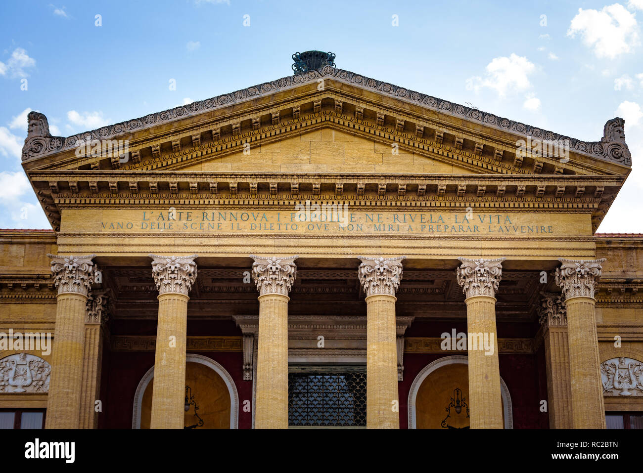 Teatro Massimo, famous opera house and one of the largest theaters in ...