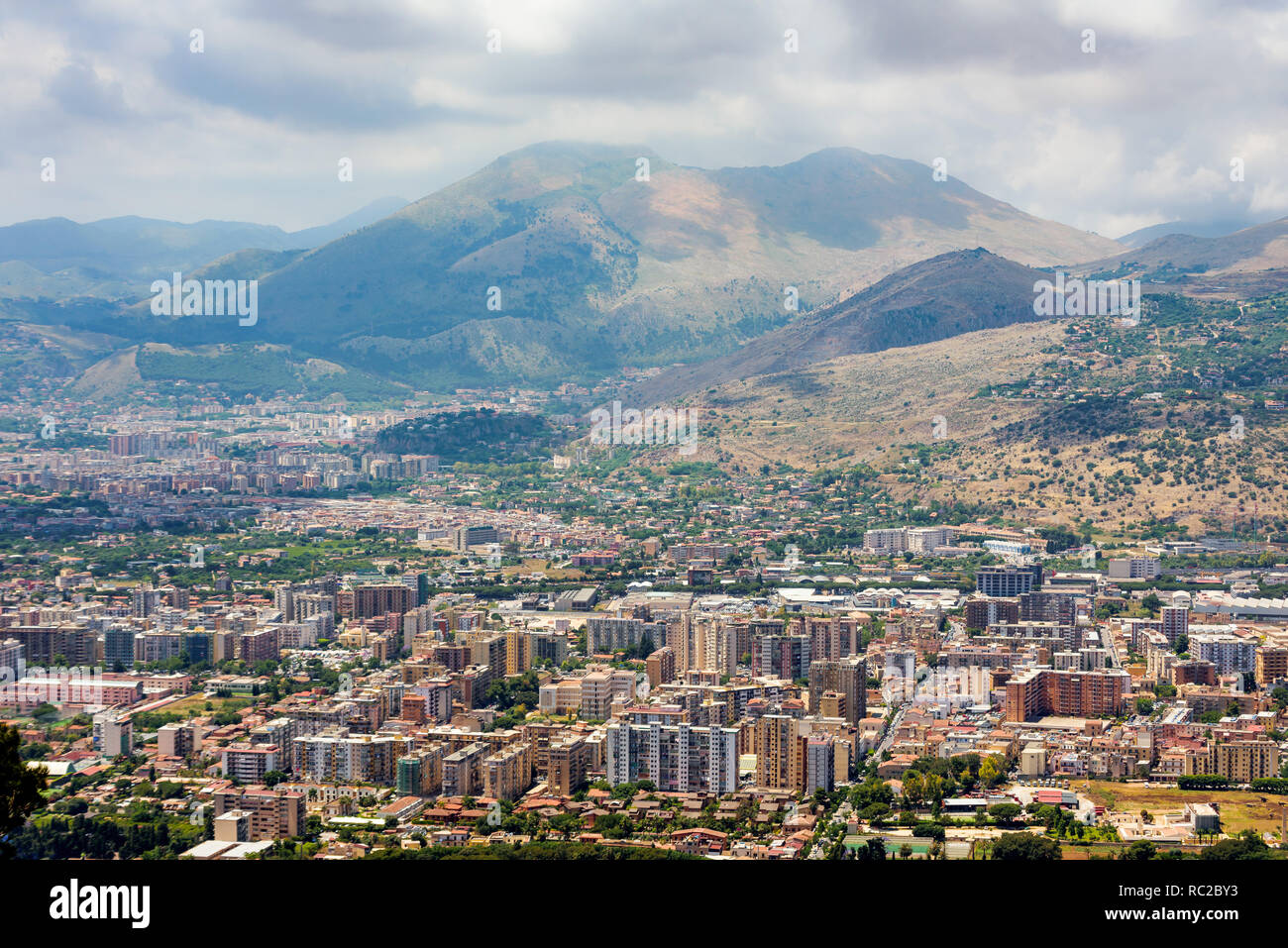Aerial Cityscape of Palermo, Sicily island, southern Italy Stock Photo ...