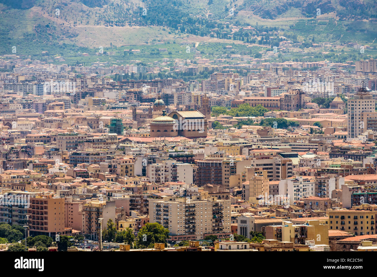 Aerial Cityscape of Palermo, Sicily island, southern Italy Stock Photo ...