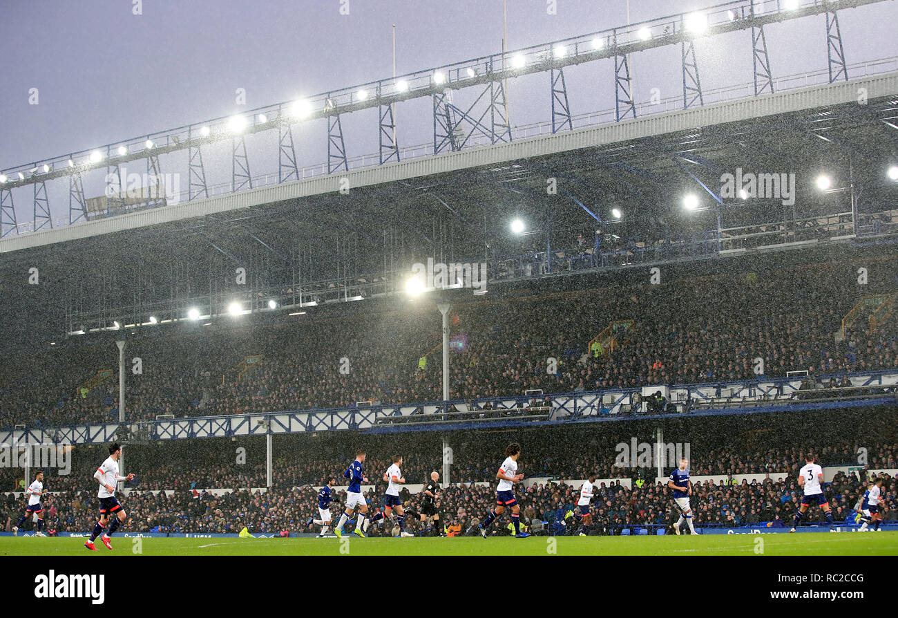 General view of match action during the Premier League match at ...