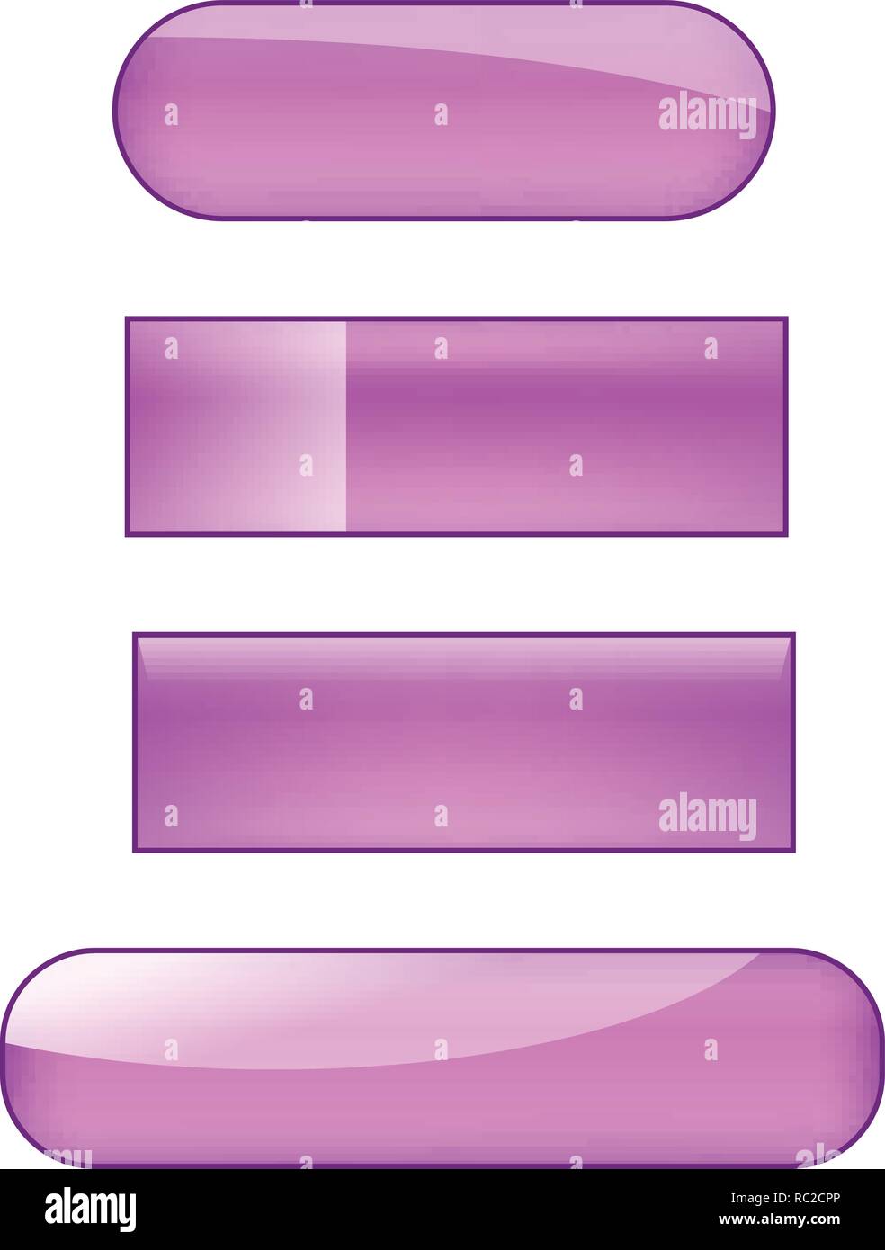 vector bright glossy web buttons set - purple Stock Vector Image & Art ...