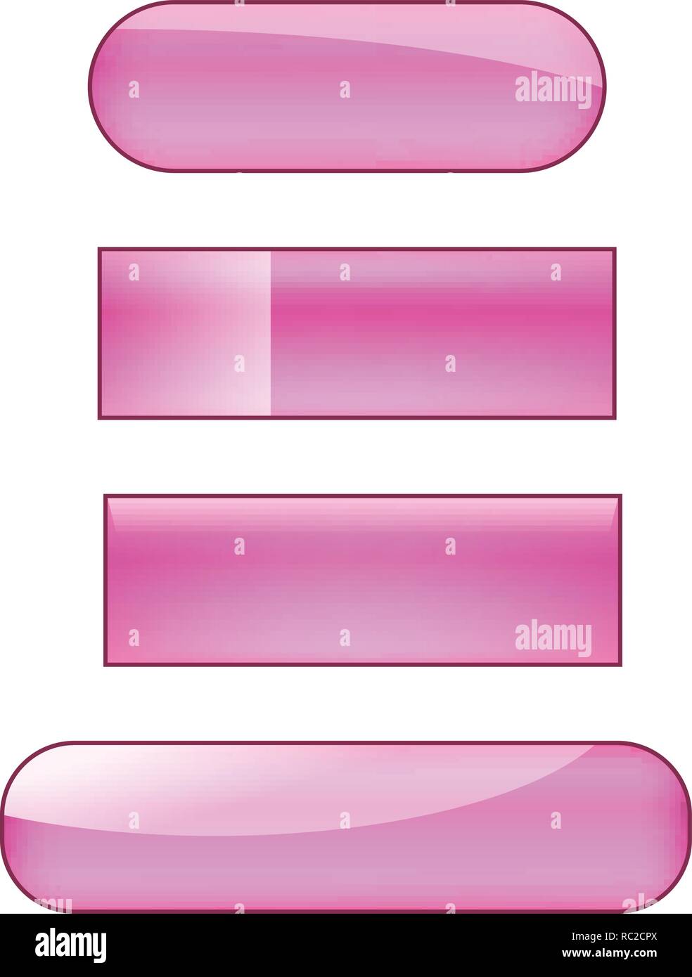 vector bright glossy web buttons set - purple Stock Vector Image & Art ...