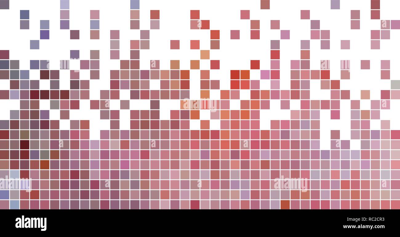 abstract vector square pixel mosaic background - red Stock Vector Image ...