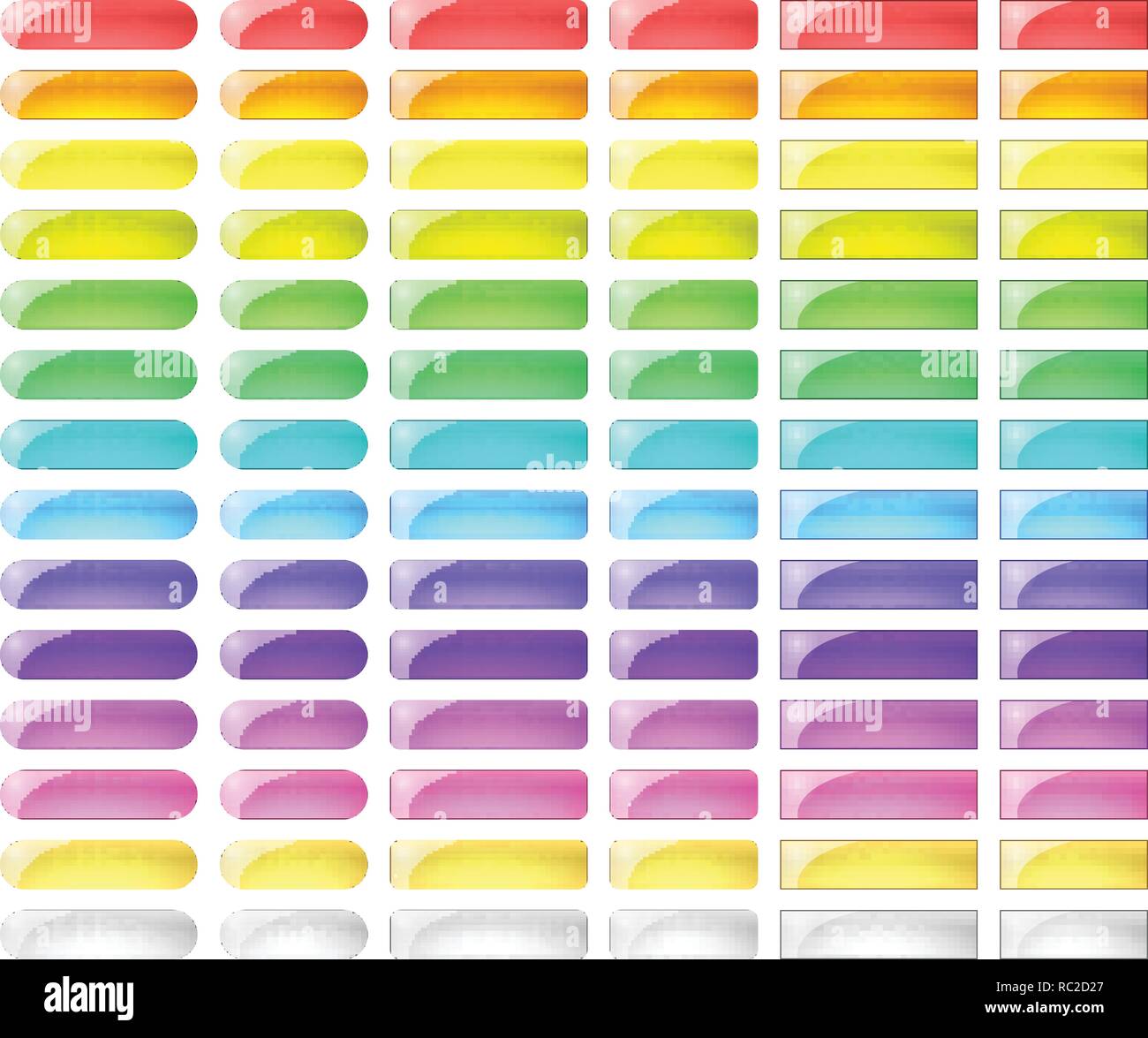 vector bright glossy web buttons set Stock Vector Image & Art - Alamy