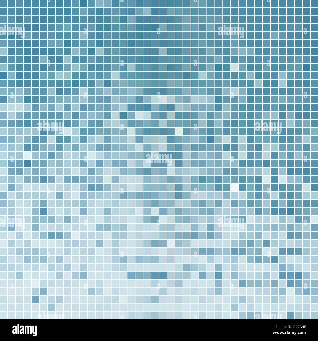 abstract vector square pixel mosaic background - light blue Stock ...