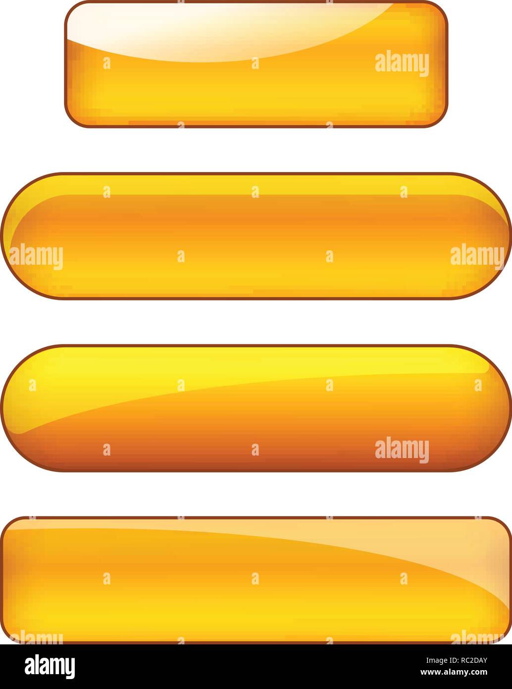 vector bright glossy web buttons set - orange Stock Vector Image & Art - Alamy