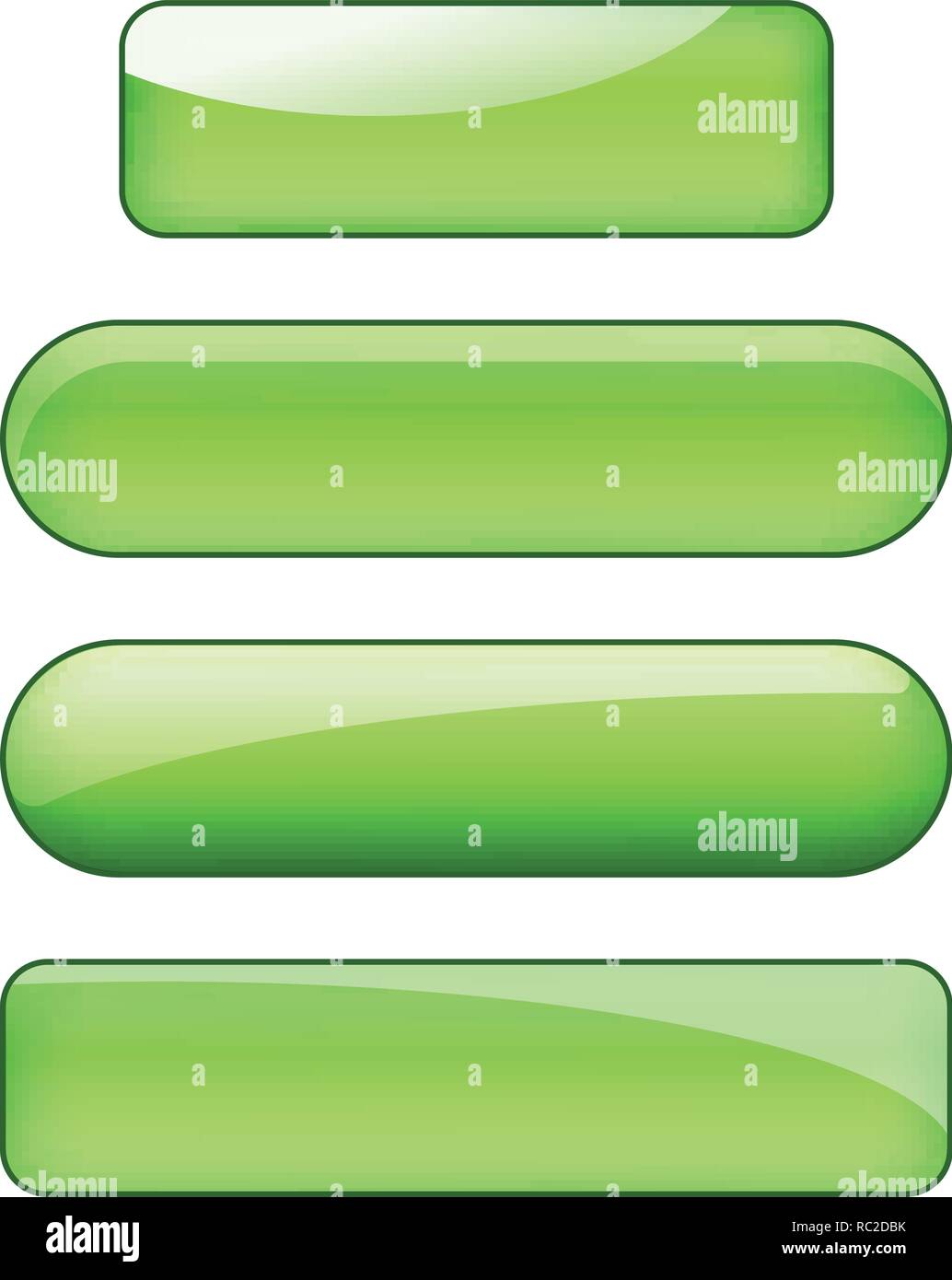 vector bright glossy web buttons set - green Stock Vector Image & Art ...