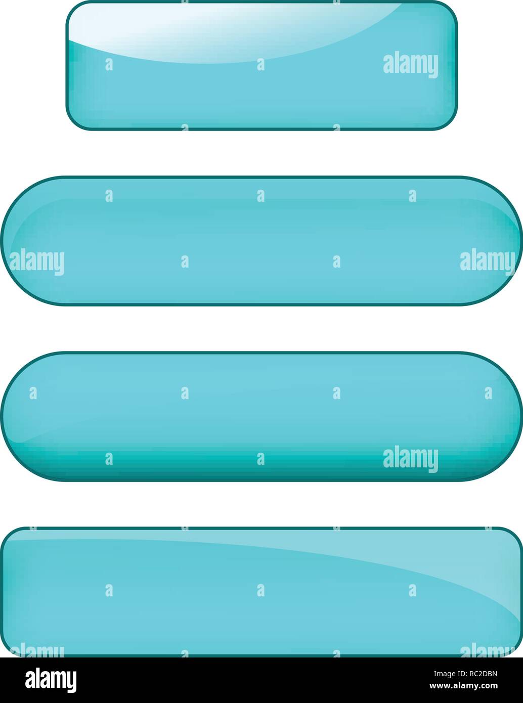 vector bright glossy web buttons set - blue Stock Vector Image & Art ...