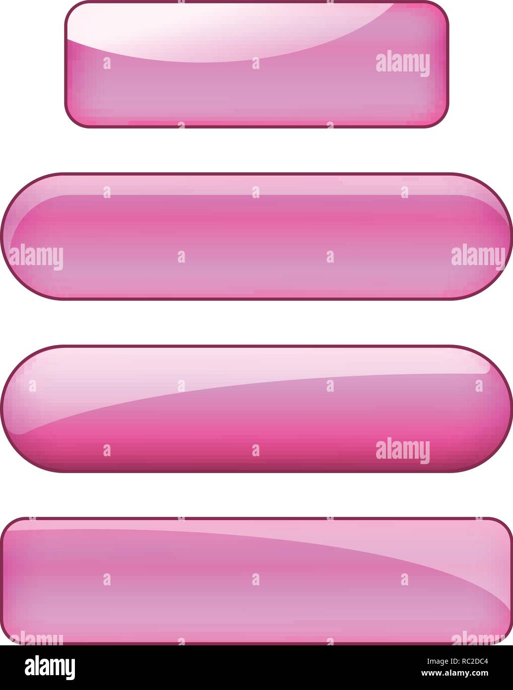 vector bright glossy web buttons set - purple Stock Vector Image & Art ...