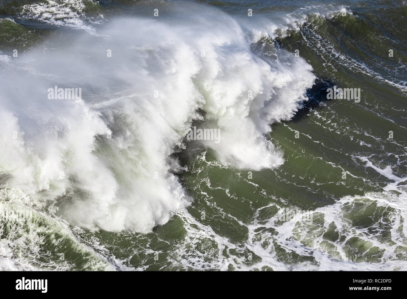 The power of the ocean, portugal, Nazare Stock Photo - Alamy
