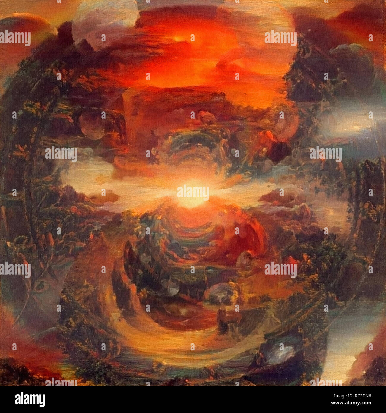 Abstract painting. Sunblast Armageddon Stock Photo - Alamy